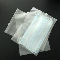 China Disposable Mask Packaging Heat Seal Bags Zipper Top Gravure Printing With Window for sale