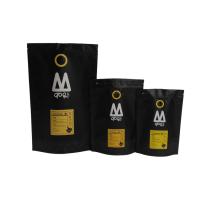 China Black Aluminum Foil Pouch Packaging Coffee Bag Leak / Moisture Proof With Valve for sale