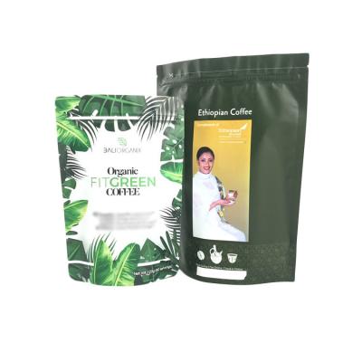 China Food Grade Packaging Tea Bags Aluminum Foil  Smell Proof Doypack Coffee Bean Pla Pouch for sale