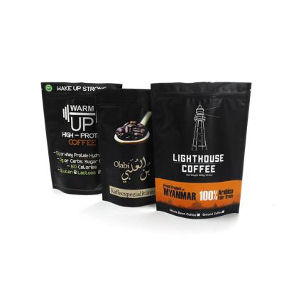 China 250g 500g 1kg Coffee Foil Pouch Packaging Matte Finish Smell Proof Coffee Bag With Valve for sale