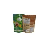 China Empty  Stand Up Aluminum Foil Plastic Bag Reusable Heat Sealed Organic Tea Green for sale
