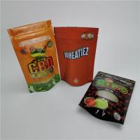 China Slide Zip Lock Custom Printed Stand Up Pouches Child Proof Exit CBD Gummy Hemp Packaging for sale