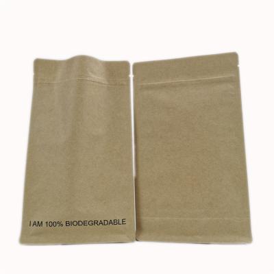 China Flat Bottom Pouch Biodegradable Customized Paper Bags for sale