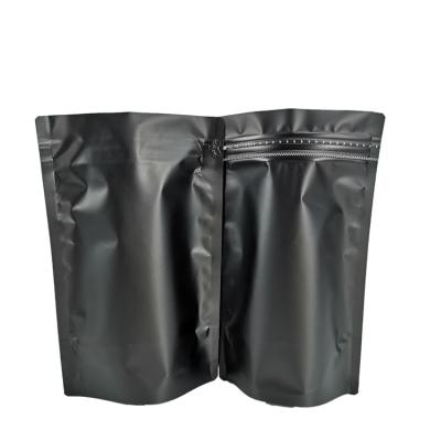China Non Smell Black Matte Laminated Foil Stand Up Pouch for sale