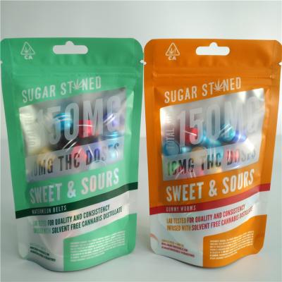 China 3.5g 7g 14g Holographic Film Stand Up Pouch Packaging for sale