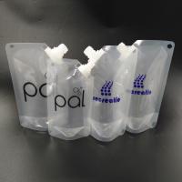 China Strong Sealing Transparent 1000ml Drink Stand Up Pouches for sale