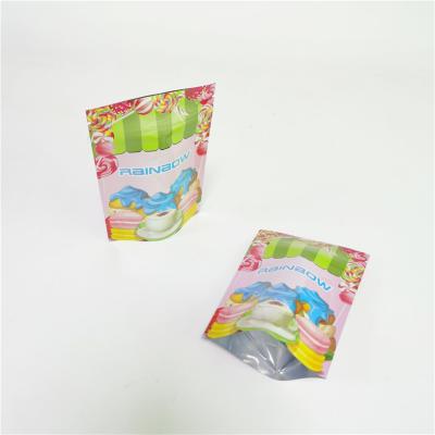 China 3.5g Cookies Bag Small Size  Stand Up Pouch With Transparent Bottom for sale