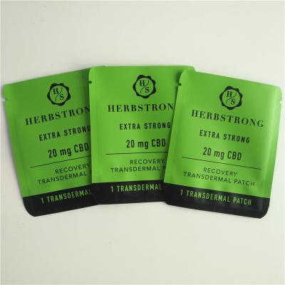 China 20mg medical marijuana packaging bag mylar foil pouch disposable small CBD patches for sale