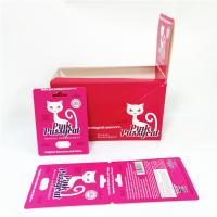China Custom printing spot UV sensual enhancement paper card pink pussycat packaging paper display box for sale