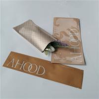 China Yellow glossy customized cosmetic packaging bag / foil flat green tea flavour skincare pouch for sale