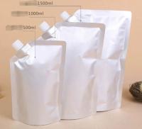 China Silver plain spout pouch packaging foil stand up Sanitizer liquid beer drink spout packages for sale