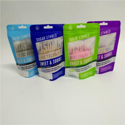 China Heat Seal Plastic Food Grade Child Smell Proof Stand Up Pouch Zip Lock Edible Gummy Packaging for sale