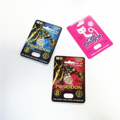 China Display box for rhino pills Male Enhancers sexual performance Rhino Shape Capsule paper card for sale