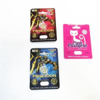 China Custom rhino male enhancement pill packaging boxes blister 3d cards paper box pink pussy cat poseidon rhino pill pack for sale