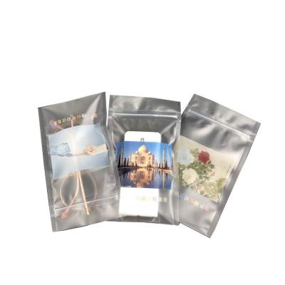 China 28g Flower Seeds Sample Pouch Two Side Sealed Fold Over Bottom Pouch Recyclable Clear Plastic Bag With Zipper for sale
