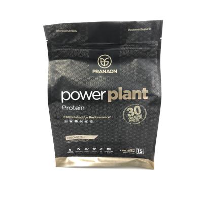 China Flat Bottom 500g 1kg VMPET CMYK Protein Powder Packaging Bags for sale