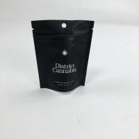 China Custom Small Matt Black Transparent Standing Up Pouch Packaging  Aluminum Foil Bags With Tear Notch for sale