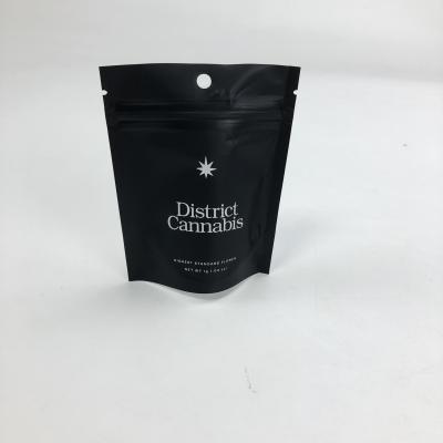 China Custom Small Matt Black Transparent Standing Up Pouch Packaging  Aluminum Foil Bags With Tear Notch for sale