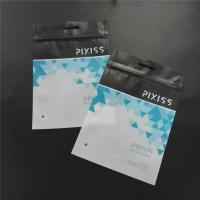 China Custom printed packaging of plastic bags black with zipper for clothing make up tool etc for sale