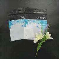 China Custom printed packaging of plastic bags black with zipper for clothing make up tool etc for sale