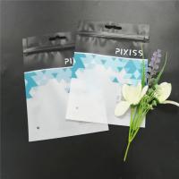 China Custom printed packaging of plastic bags black with zipper for clothing make up tool etc for sale