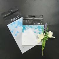 China Custom printed packaging of plastic bags black with zipper for clothing make up tool etc for sale