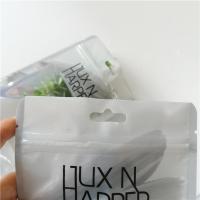 China Custom printed plastic hologram flat bags with zipper for make up tool pen packaging for sale
