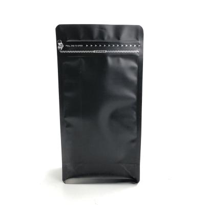 China Custom Printed Matt Black Aluminum Foil 250g 1kg 12oz With  Flat Bottom Coffee Bag for sale