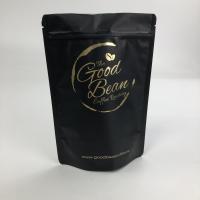 China Custom Printed Matt Black Aluminum Foil 250g 1kg With  Pouch Stand Up Coffee Bean Bag Packaging for sale