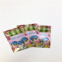 China 3.5g Plastic Zipper Flat Bag Aluminum Foil Glossy Surface Three Side Sealed Bag For Cookies/ Coconut Meat/ Nut for sale