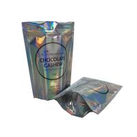 China CYMK Zipper Holographic Stand Up Pouches For Protein Balls for sale
