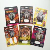 China Sexual Enhancement Pills Packaging Rhino Max 150K 3D Blister Cards With Paper Box For Powder Sex Capsule for sale