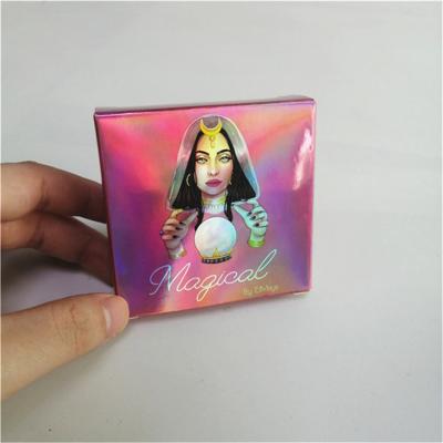 China Pink Eyelash Hot Stamping Offset Printing Holographic Paper Box for sale