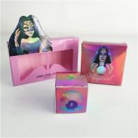 China Pink Eyelash Hot Stamping Offset Printing Holographic Paper Box for sale