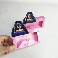 China Pink Eyelash Hot Stamping Offset Printing Holographic Paper Box for sale