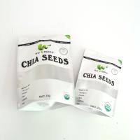 China Digital Printing Chia Seeds Tea Packaging Bag Food Grade Resealable Tea  Pouch With Clear Window for sale