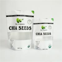 China Digital Printing Chia Seeds Tea Packaging Bag Food Grade Resealable Tea  Pouch With Clear Window for sale