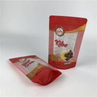 China Mini quantity digital printing pouch cookie snack jerky beef packaging stand up zipper bag with clear window for sale