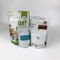 China Mini quantity digital printing pouch cookie snack jerky beef packaging stand up zipper bag with clear window for sale