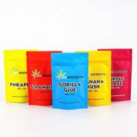 China Resealable Weed CBD VMPET 180mic Mylar Stand up Pouch for sale