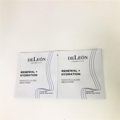 China Flat White Mask Bag Customzed Cosmetic Sample Small Sachet Sample Cream Packaging Bag for sale
