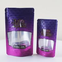 China Gravure Printing CBD Cannabis Mylar  Bags With Windows for sale