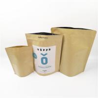 China 100g 250g Coffee Powder CYMK VMPET Kraft Paper Zipper Bag for sale
