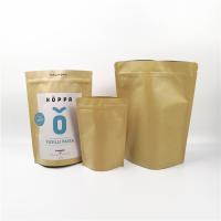 China 100g 250g Kraft Paper 100 Mircon CYMK Stand Up Zipper Bag for sale