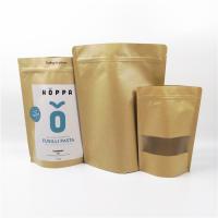 China 100g 250g Kraft Paper 100 Mircon CYMK Stand Up Zipper Bag for sale