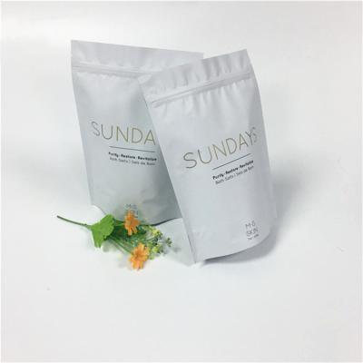 China Gravure Printing CMYK Color Plastic Zipper Pouch For Bath Salts for sale
