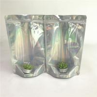 China Clear Front Gravure Printing CMYK Color Plastic Holographic Bags for sale