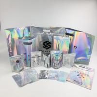 China Foil Laminated CMYK Holographic Laser Bags Garment Packaging for sale