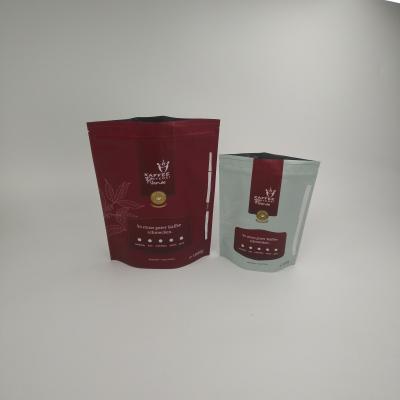 China Stand Up Zipper Matt Food Grade Packing Coffee Bag  Biodegradable Packaging Coffee Bags With Customized Logo for sale