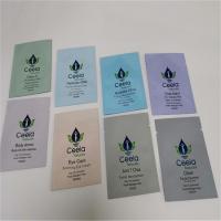 China Matte Aluminum Small Sachet SampeL Packaging Bags Cream Samples Packing Bags for sale